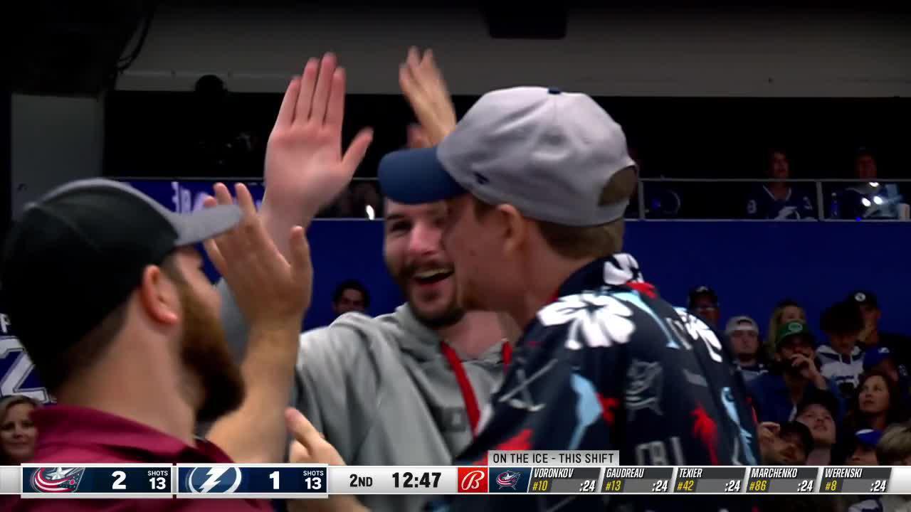 CBJ@TBL: Marchenko scores goal against Andrei Vasilevskiy | Columbus Blue Jackets