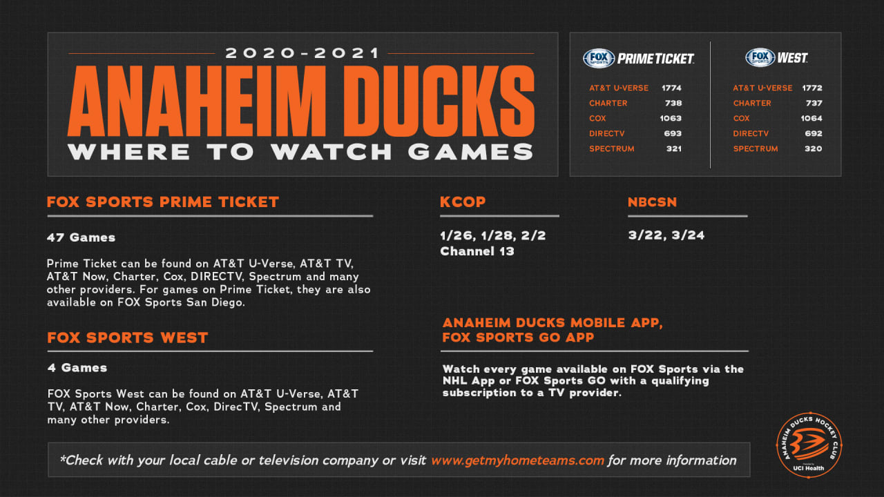 Ducks Announce 2020-21 Television Schedule | Anaheim Ducks