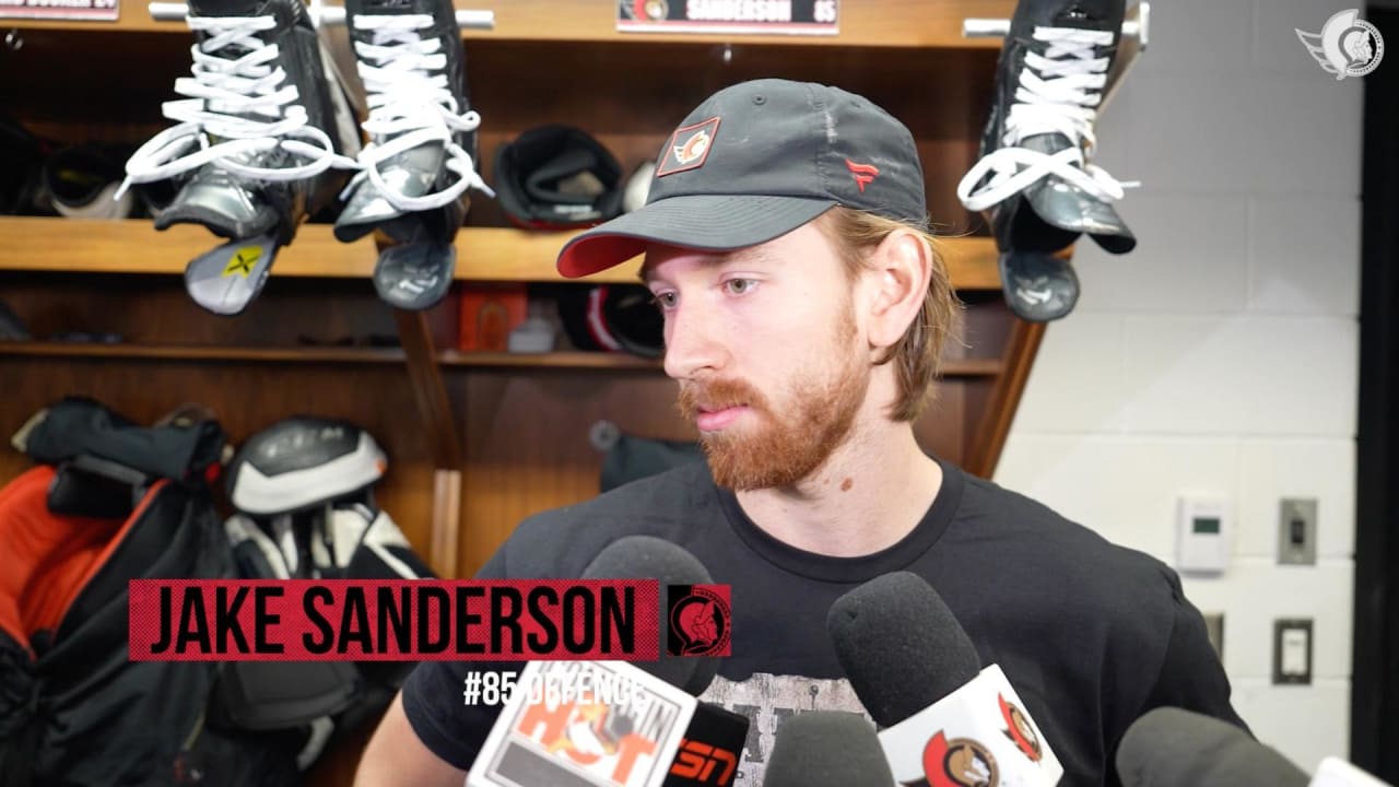 Jake Sanderson Pregame Media vs CGY | Ottawa Senators