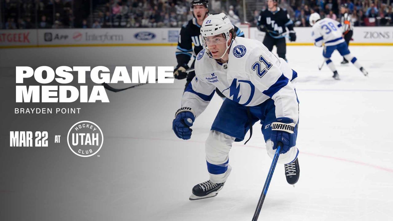 Brayden Point | Postgame at Utah | Tampa Bay Lightning