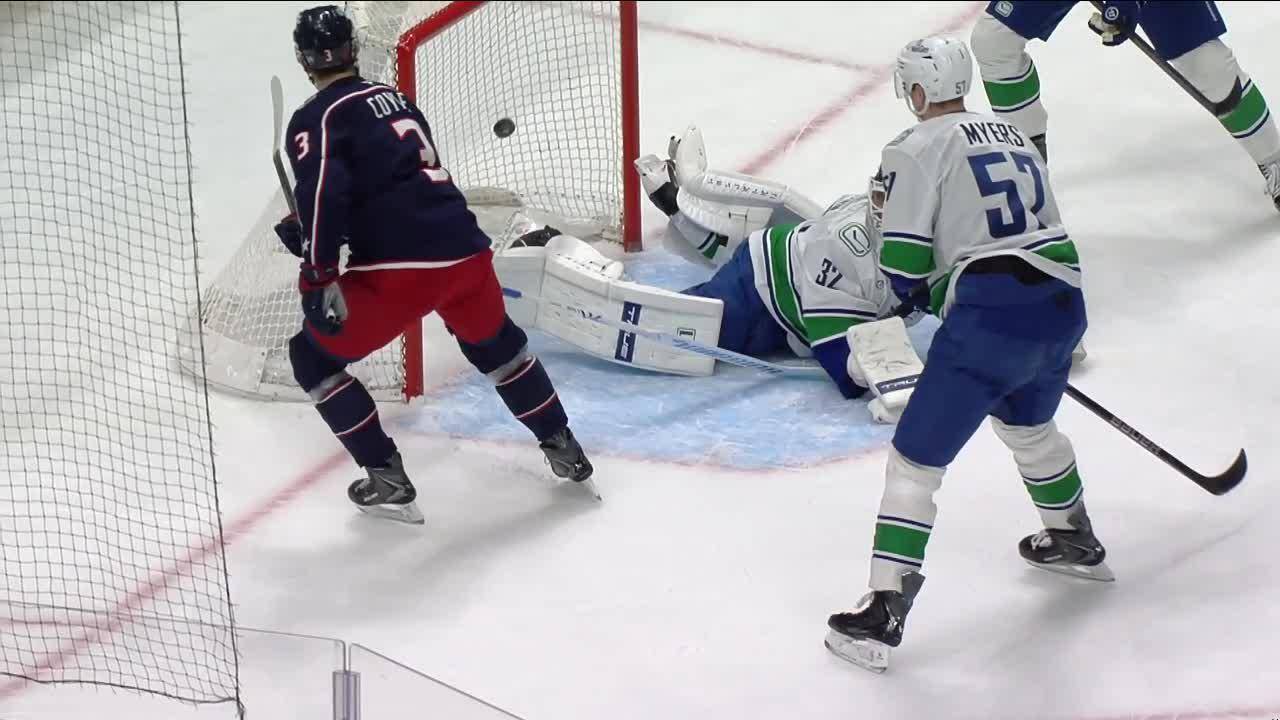 VAN@CBJ: Coyle scores PPG against Kevin Lankinen | Columbus Blue Jackets