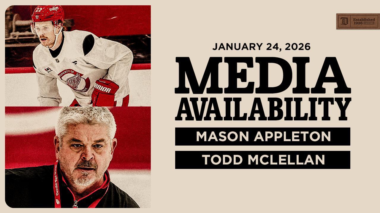 Mason Appleton, Todd McLellan Morning Skate | Detroit Red Wings
