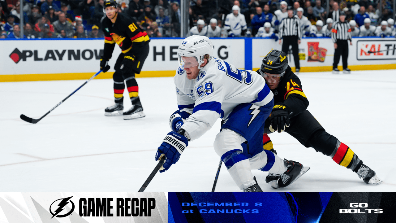 Recap: Lightning 4, Canucks 2 | Tampa Bay Lightning
