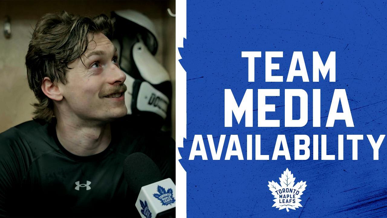 Maple Leafs Full Media Availability | Pre Game at Calgary Flames ...