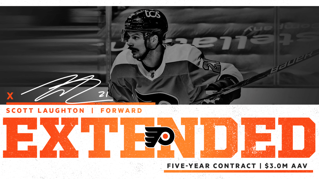 Flyers sign Scott Laughton to five-year contract extension ...