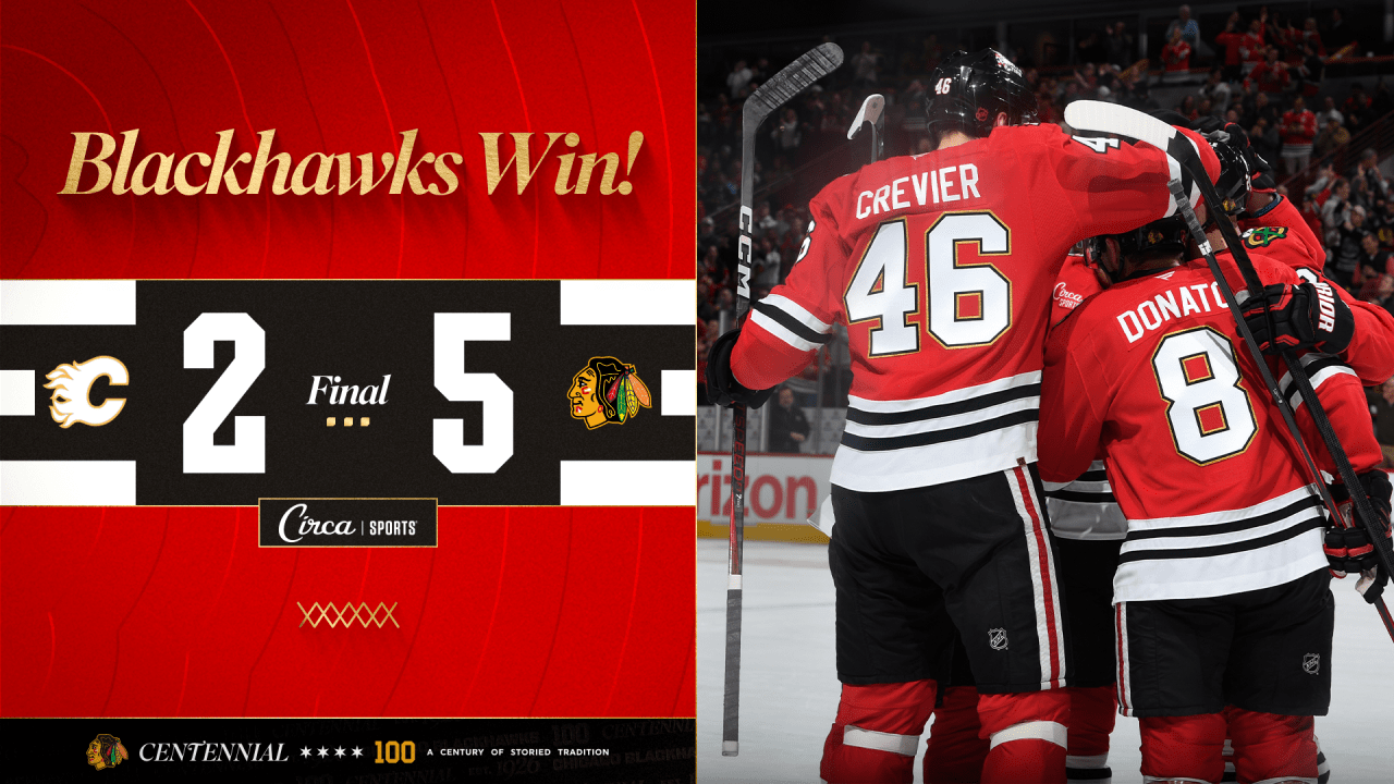 RECAP: Bedard Nets Second Career Hat Trick as Blackhawks defeat Flames ...