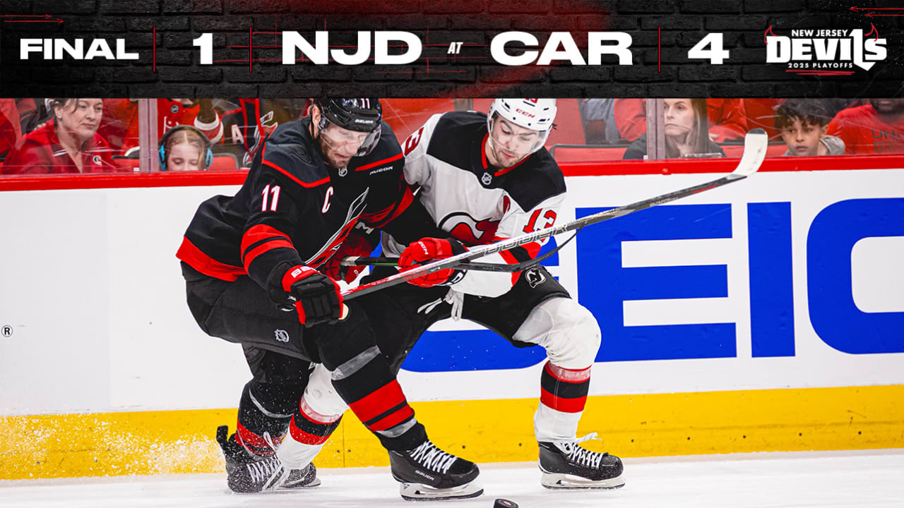 Devils Handed Loss to Canes in Game 1 | GAME STORY | New Jersey Devils