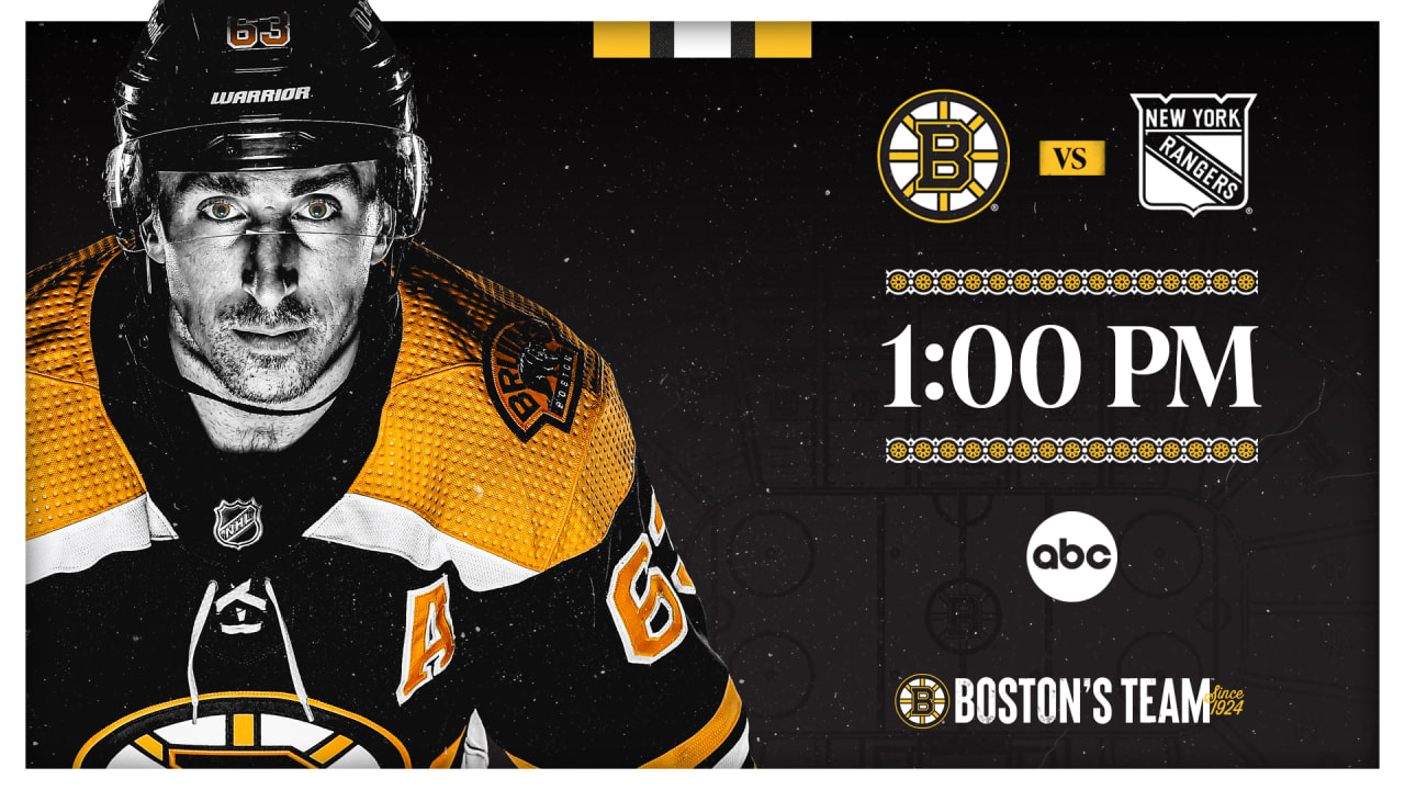 Start Time, Broadcast Change Announced for Bruins-Rangers Game on Nov ...
