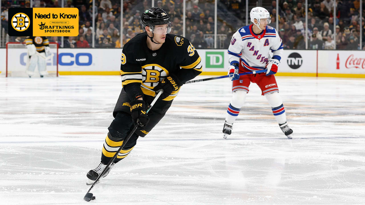 Need to Know: Bruins vs. Rangers | Boston Bruins