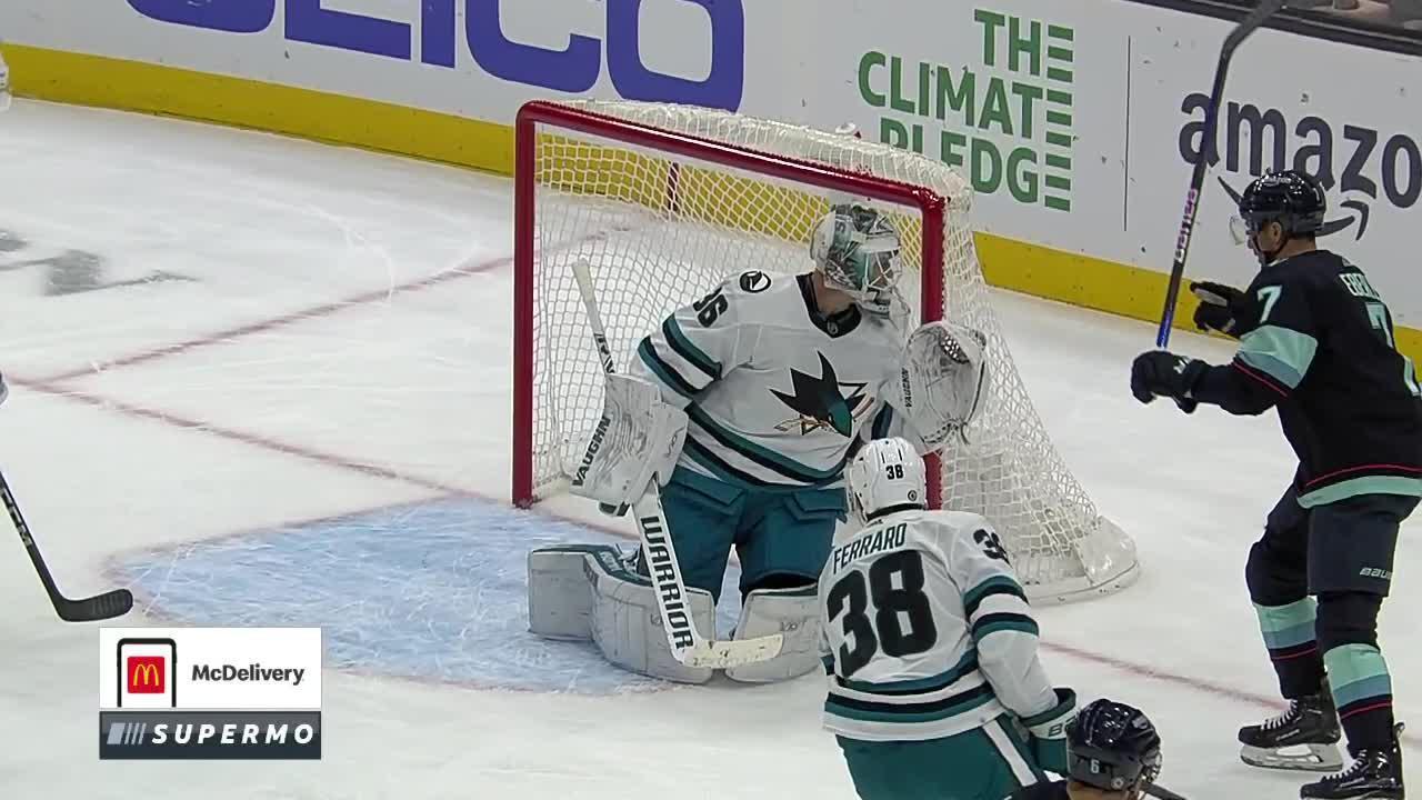 SJS@SEA: Larsson scores goal against Sharks | Seattle Kraken