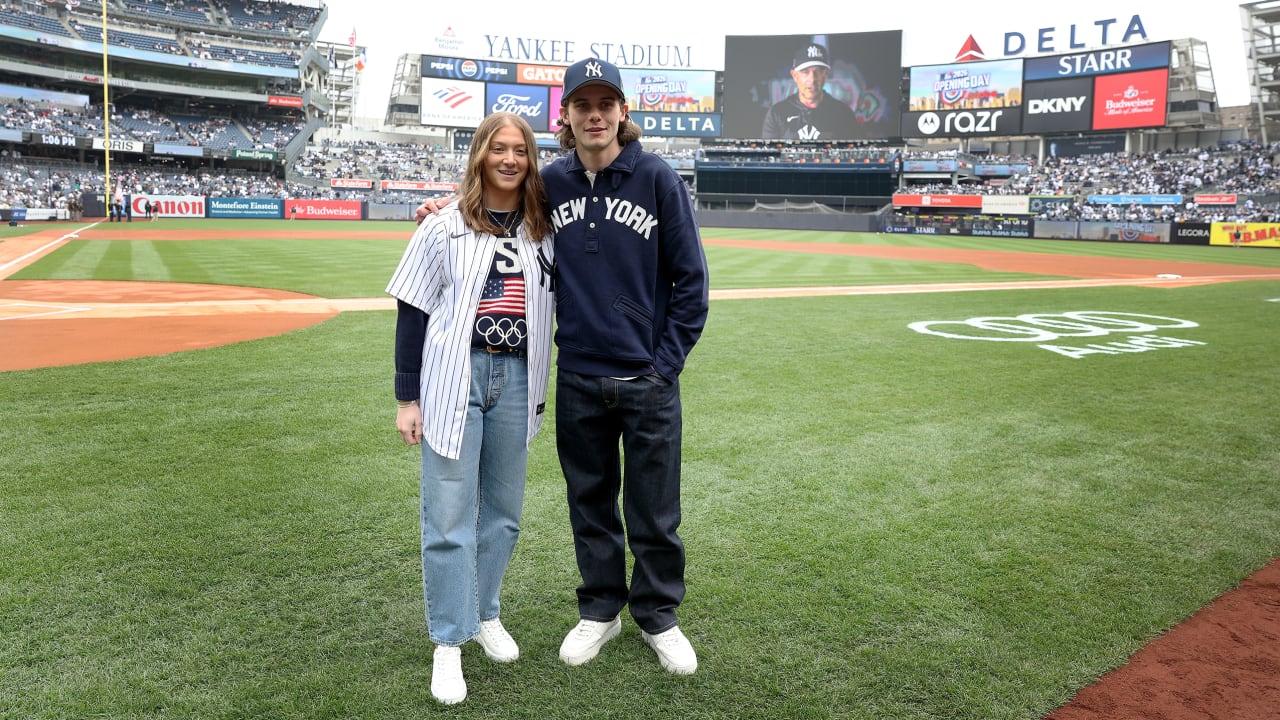 Jack Hughes, Frankel throw out 1st pitch at Yankees game | NHL.com