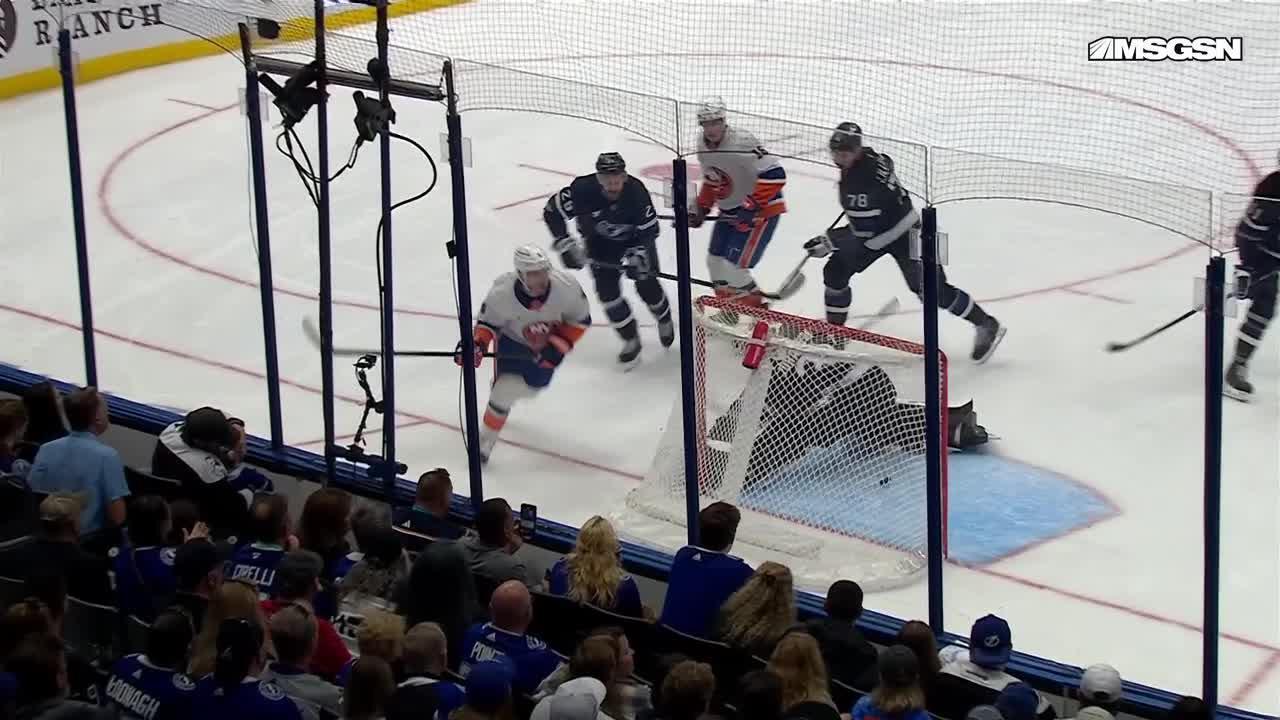 NYI@TBL: DeAngelo scores goal against Jonas Johansson | New York Islanders
