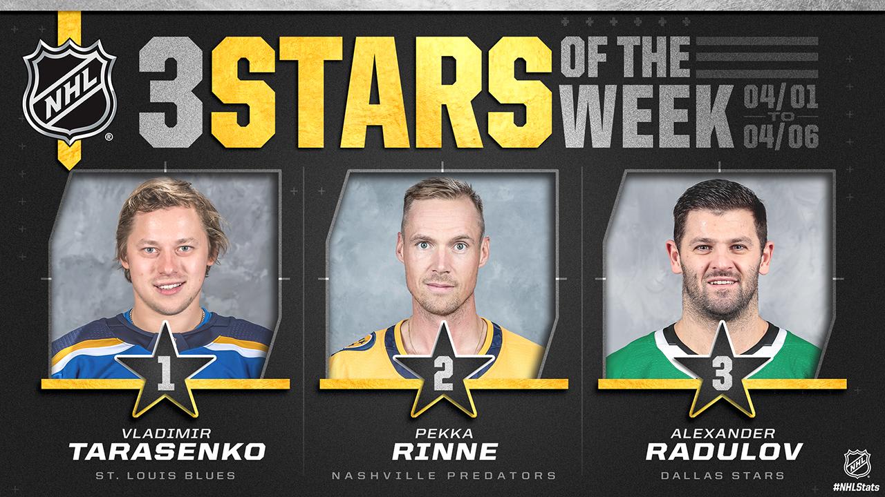 Tarasenko earns week's first star | Dallas Stars