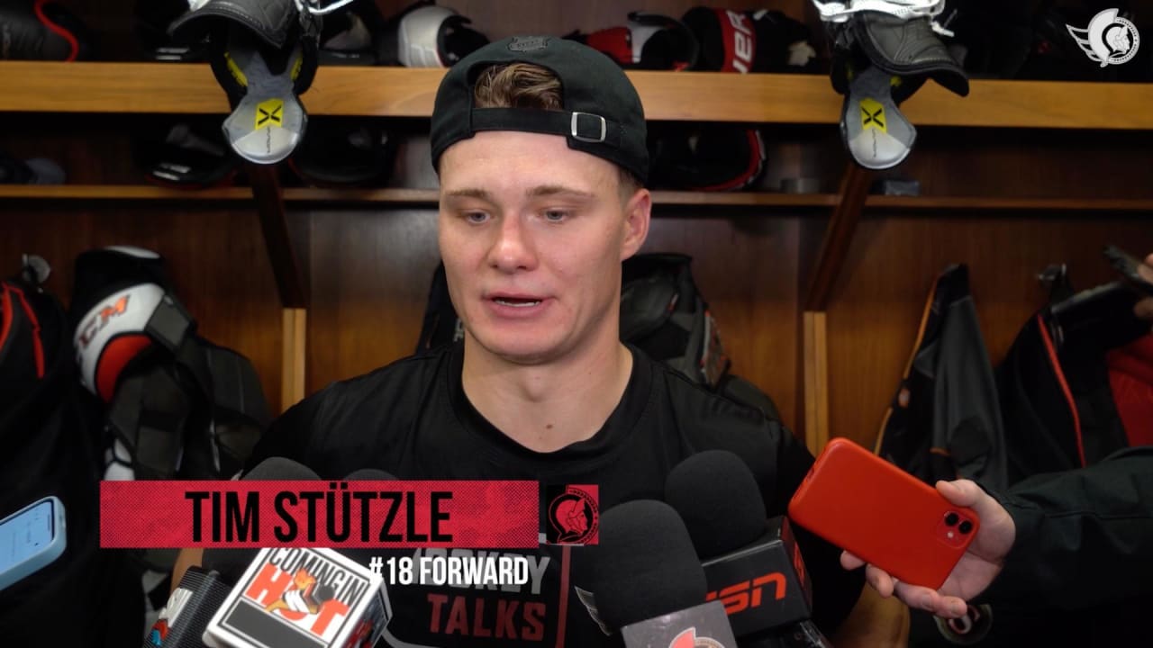 Tim Stützle Postgame Media vs FLA | Ottawa Senators