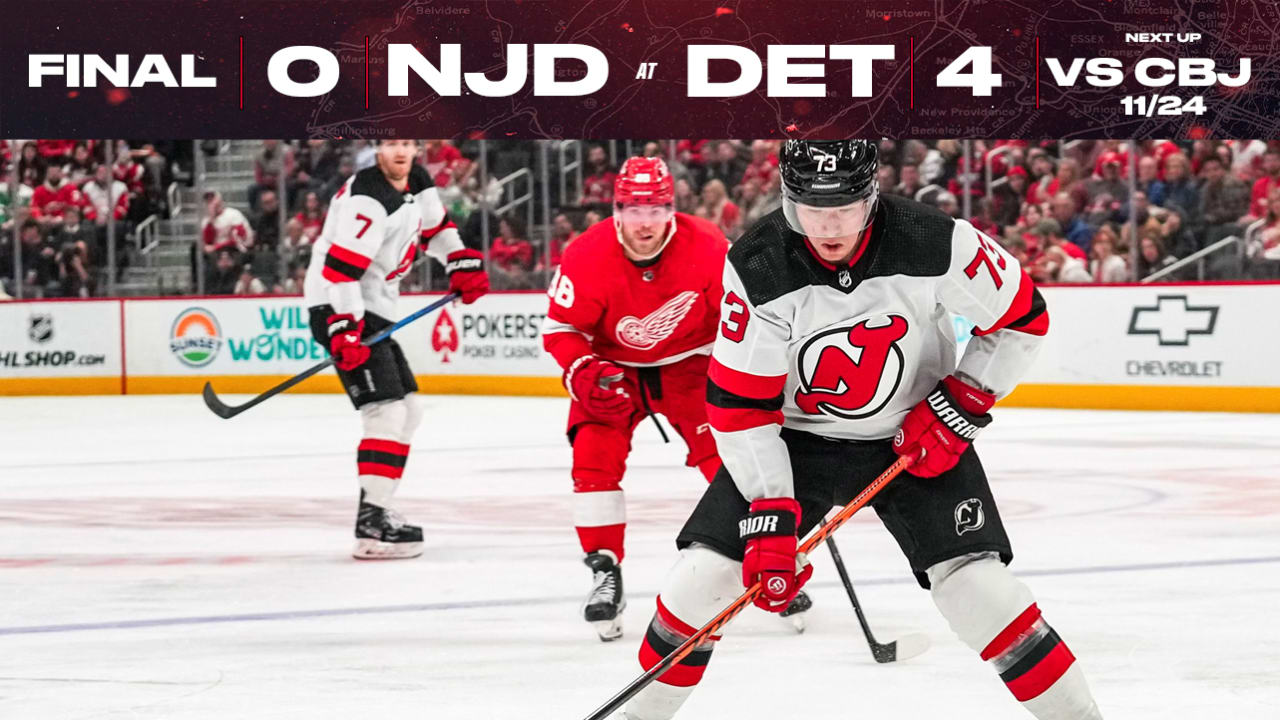 Devils Shutout in Detroit, Lose 4-0 | GAME STORY | New Jersey Devils
