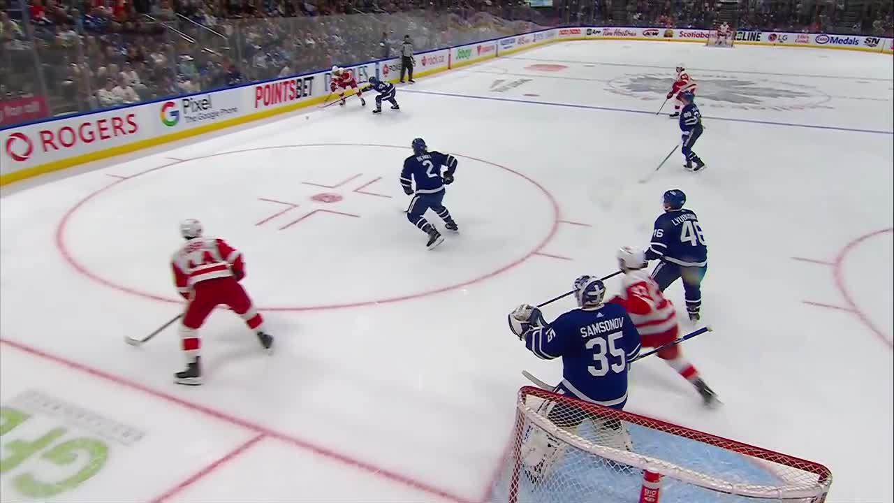 DET@TOR: DeBrincat scores goal against Ilya Samsonov | Detroit Red Wings
