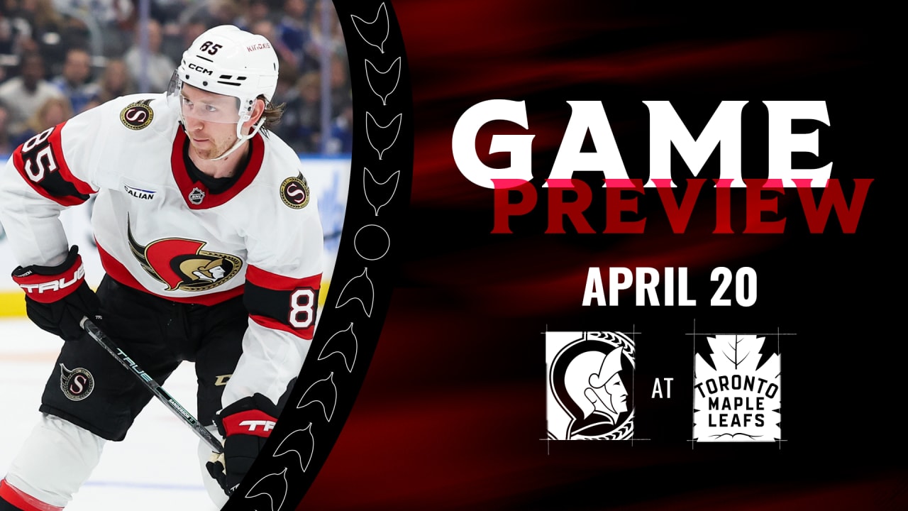 Preview: Senators at Maple Leafs, Game One | Ottawa Senators