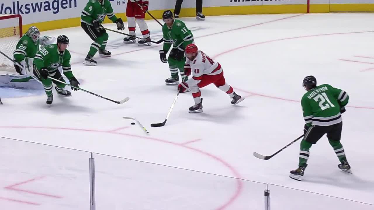 CAR@DAL: Fast scores goal against Jake Oettinger | Carolina Hurricanes