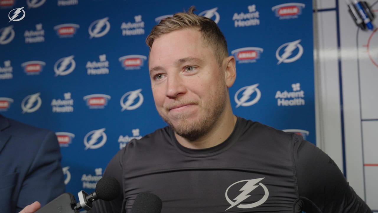 Cam Atkinson | Postgame vs San Jose Sharks | Tampa Bay Lightning