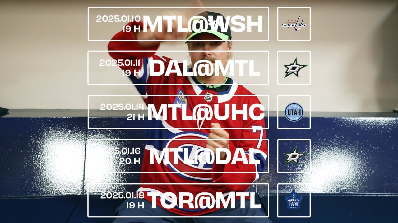 Bottas dévoile le calendrier | Canadiens de Montréal