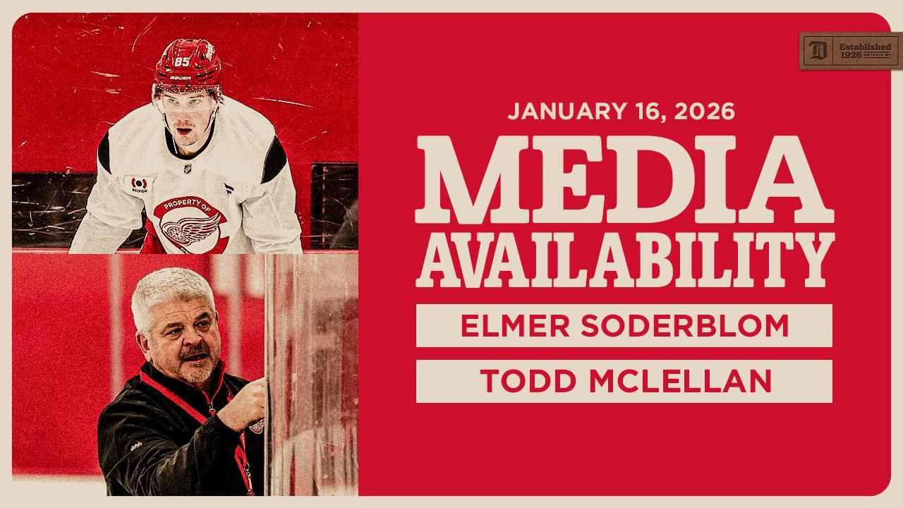 Elmer Soderblom, Todd McLellan Morning Skate | Detroit Red Wings