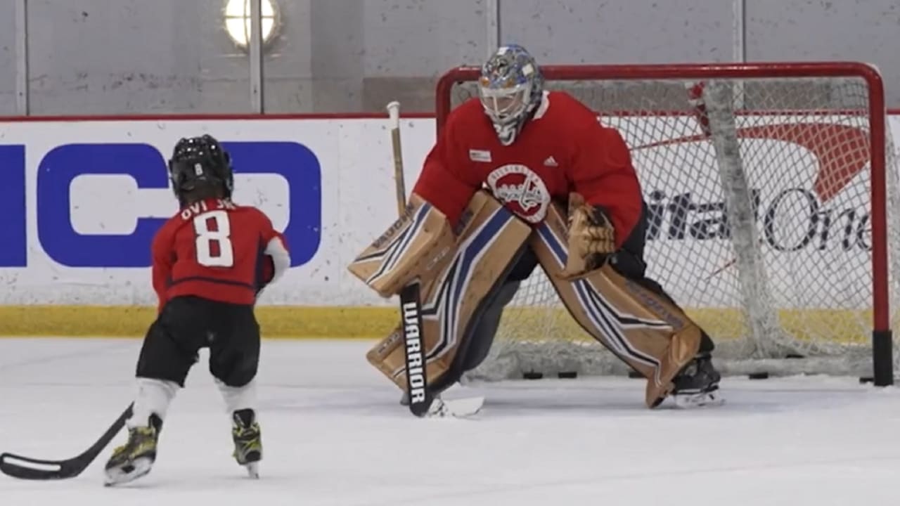 Ovechkin's son Sergei scores goal at Capitals practice | NHL.com