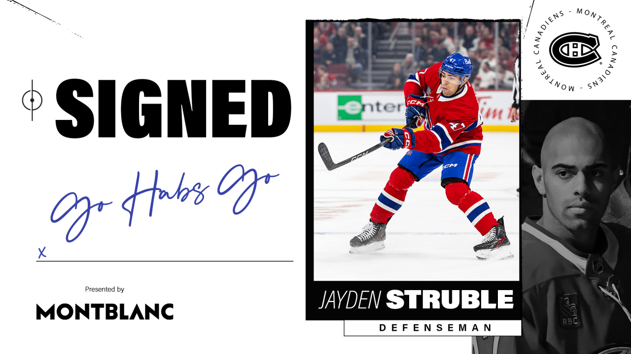 Two-year contract for Jayden Struble | Montréal Canadiens