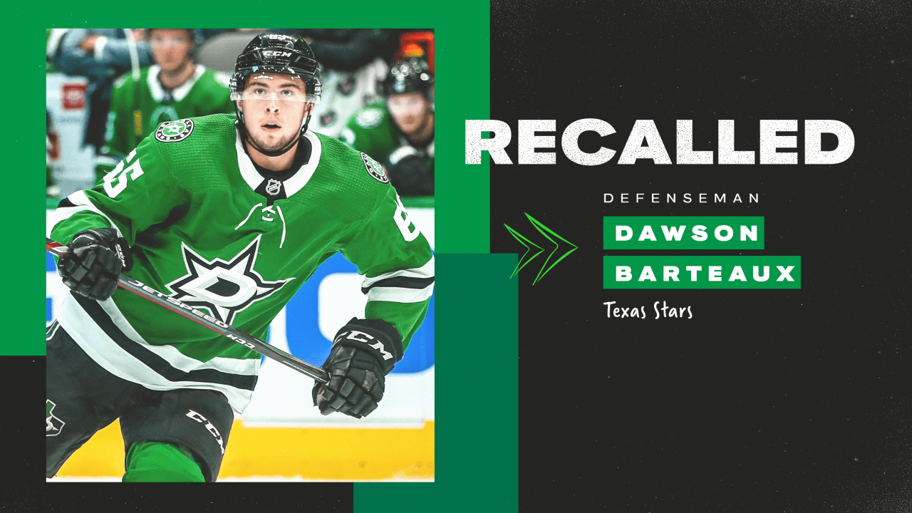 Stars recall defenseman Dawson Barteaux from Texas | Dallas Stars