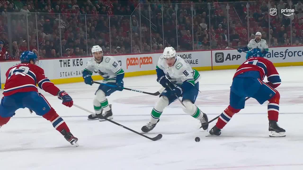 Max Sasson with a Goal vs. Montréal Canadiens | Vancouver Canucks