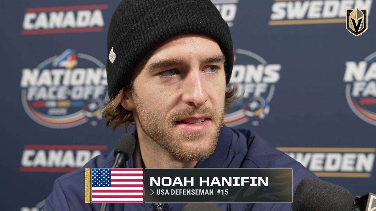 Noah Hanifin 4Nations Post-Practice 2/18 | Vegas Golden Knights
