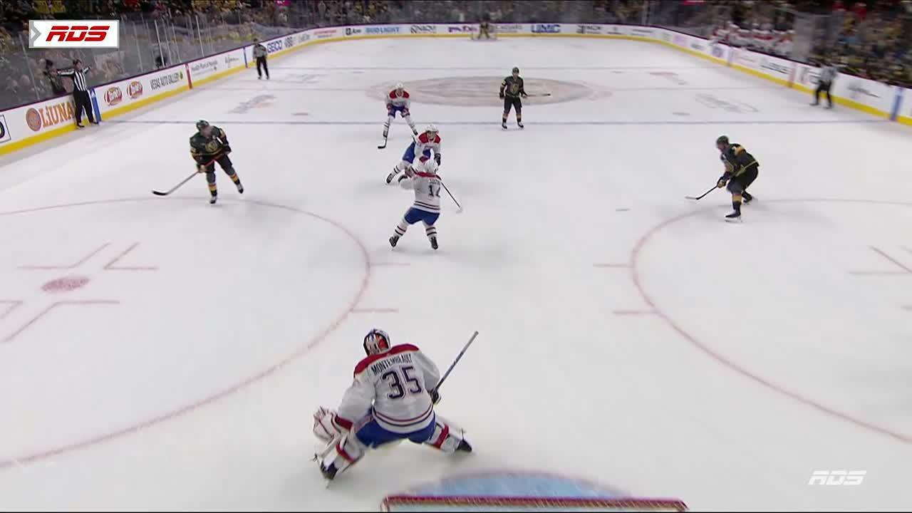 Samuel Montembeault with a Spectacular Goalie Save from Vegas Golden ...