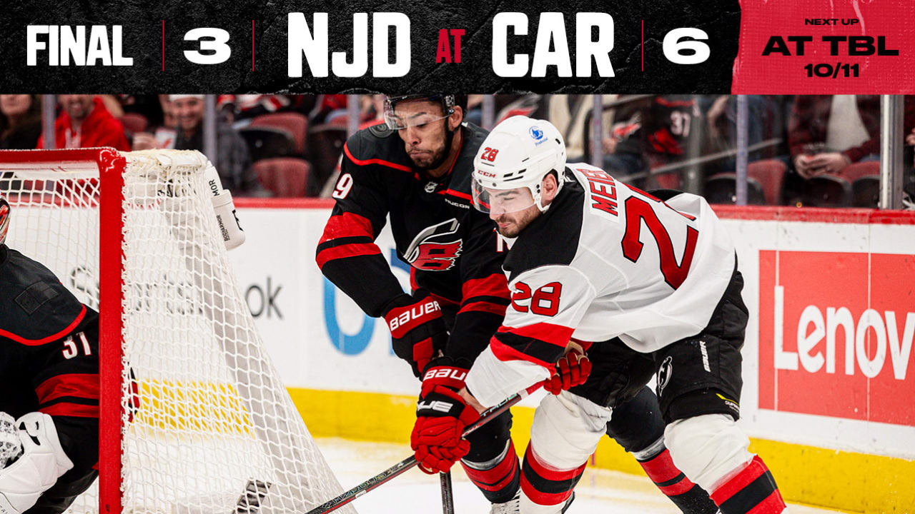 Devils Drop Season Opener in Carolina | GAME STORY | New Jersey Devils