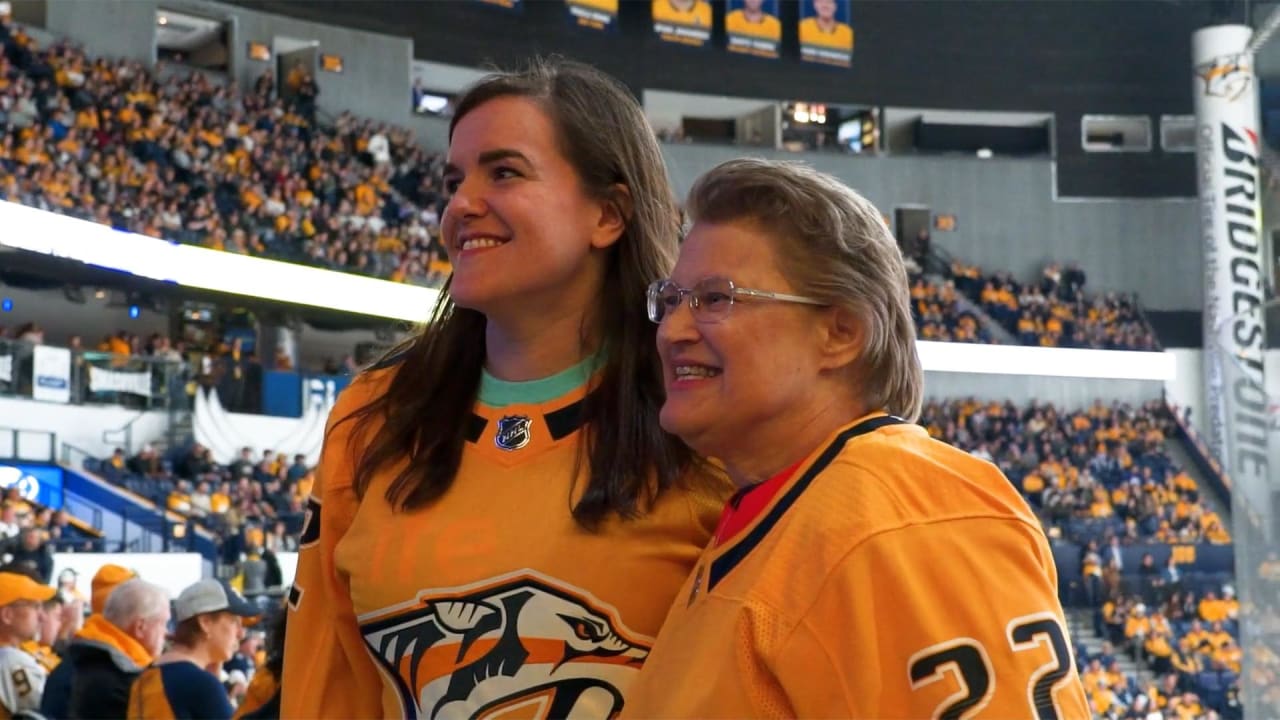 Bone marrow recipient meets donor | Nashville Predators