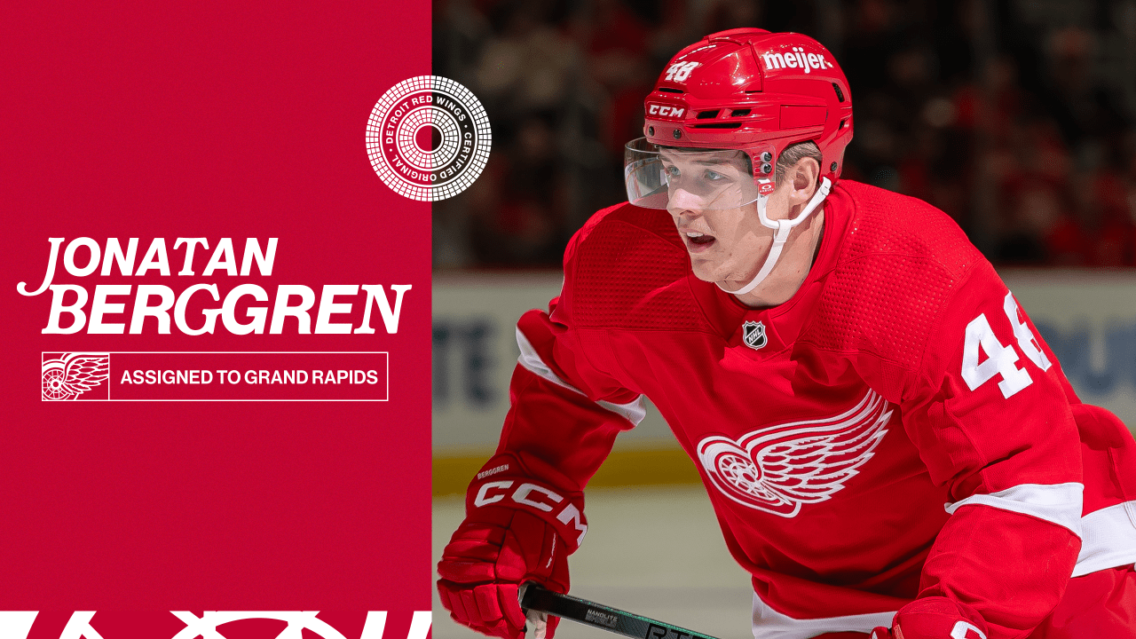 Red Wings assign Jonatan Berggren to Grand Rapids | Detroit Red Wings