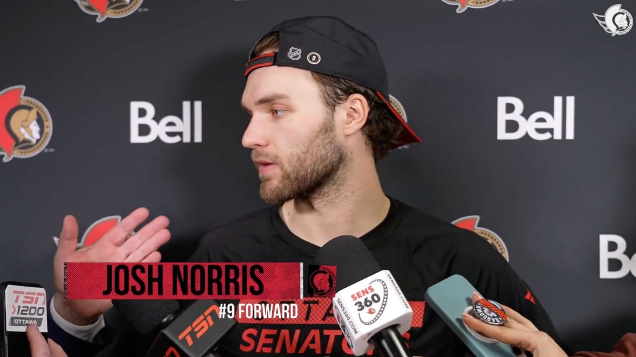 Josh Norris Postgame Media vs MIN | Ottawa Senators