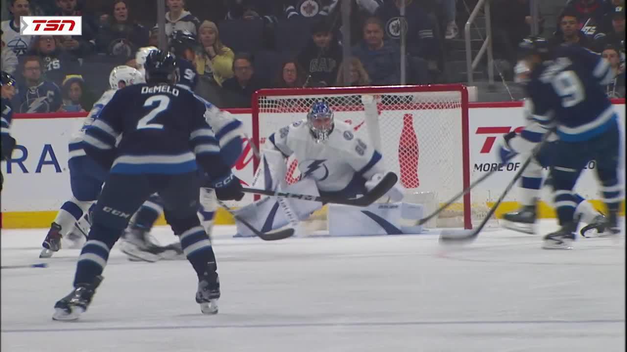 TBL@WPG: Iafallo scores goal against Andrei Vasilevskiy | Winnipeg Jets