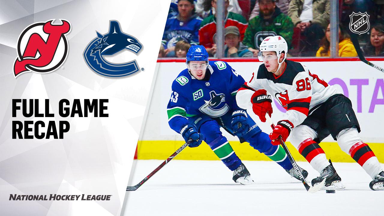 Recap: NJD 2, VAN 1 | New Jersey Devils