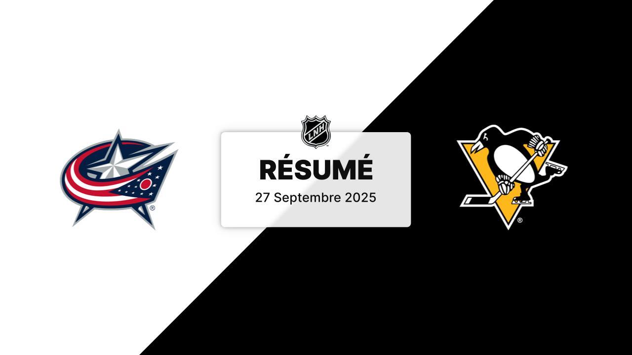 CBJ vs PIT | Résumé 27/09/2025 | LNH.com
