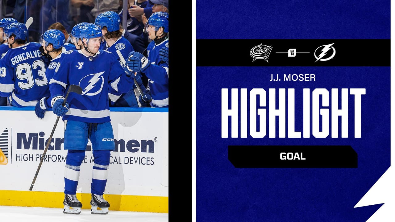 TBL vs. CBJ | Face-off goal from Moser | Tampa Bay Lightning