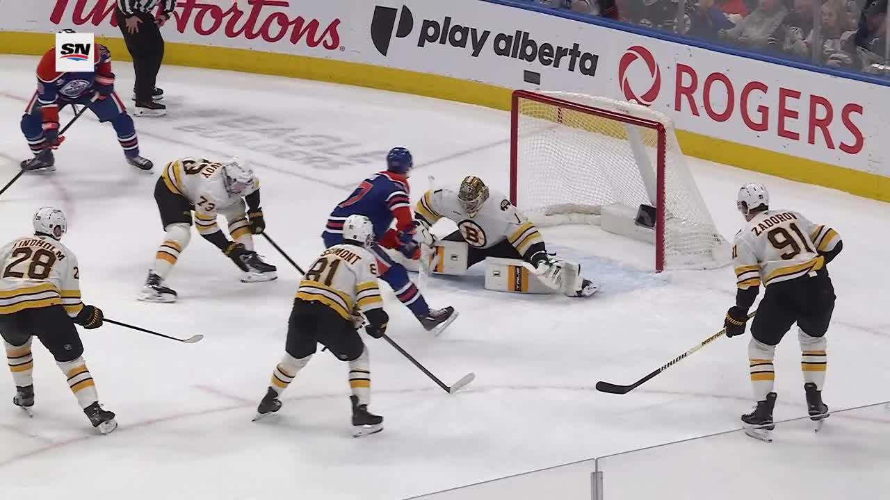 BOS@EDM: Hyman scores goal against Jeremy Swayman | Edmonton Oilers