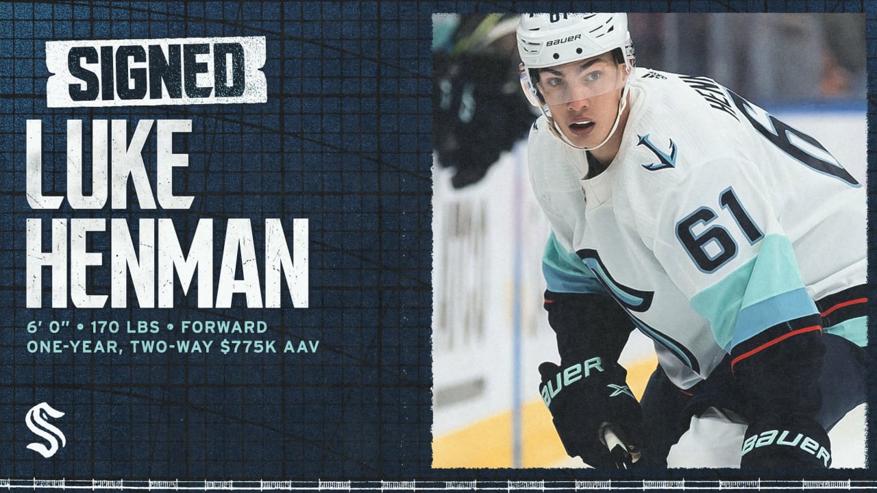 Seattle Kraken Sign Forward Luke Henman to One-Year Contract | Seattle ...