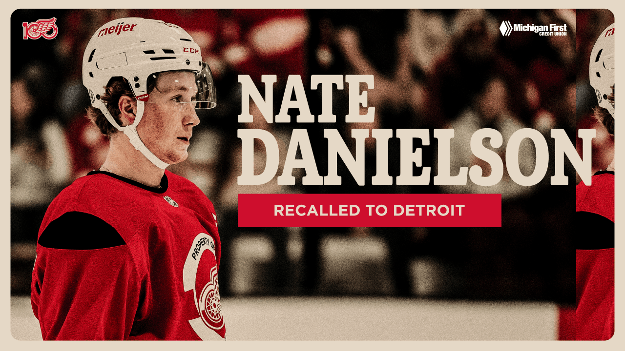 Red Wings recall Nate Danielson from Grand Rapids | Detroit Red Wings