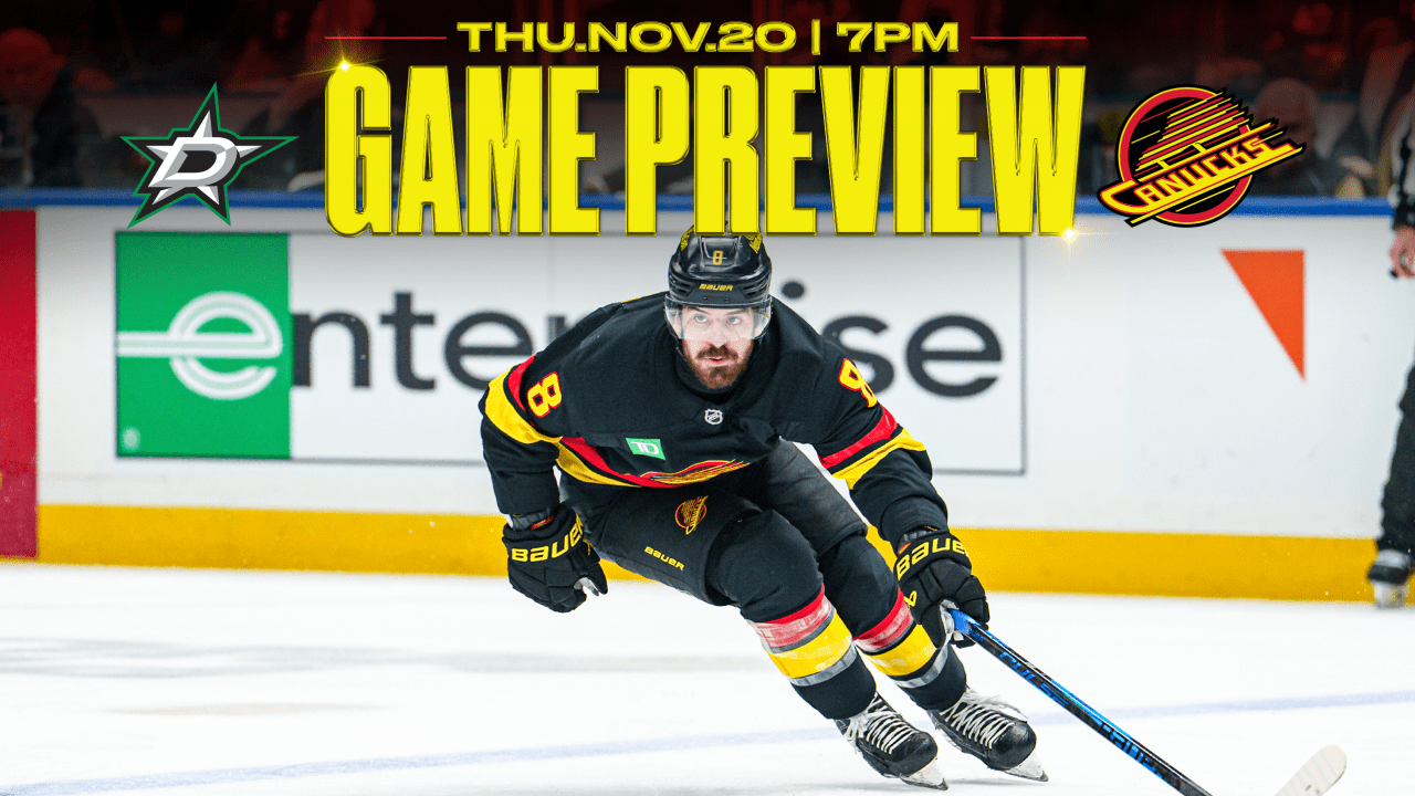 Canucks Matchup with Stars on Thursday Night to Begin Two-Game ...