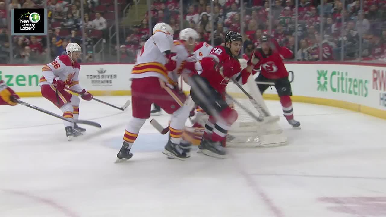 CGY@NJD: Meier scores goal against Dustin Wolf | New Jersey Devils