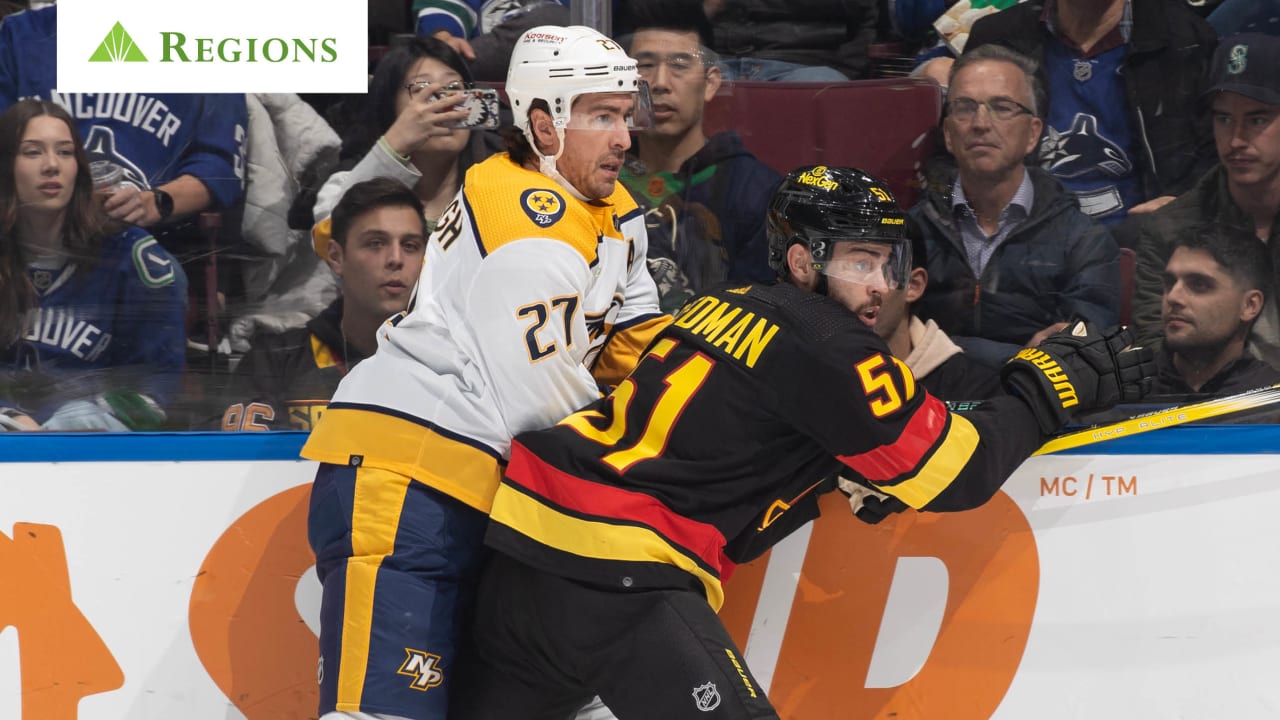 Preds Begin Road Trip With 5-2 Loss to Canucks | Nashville Predators