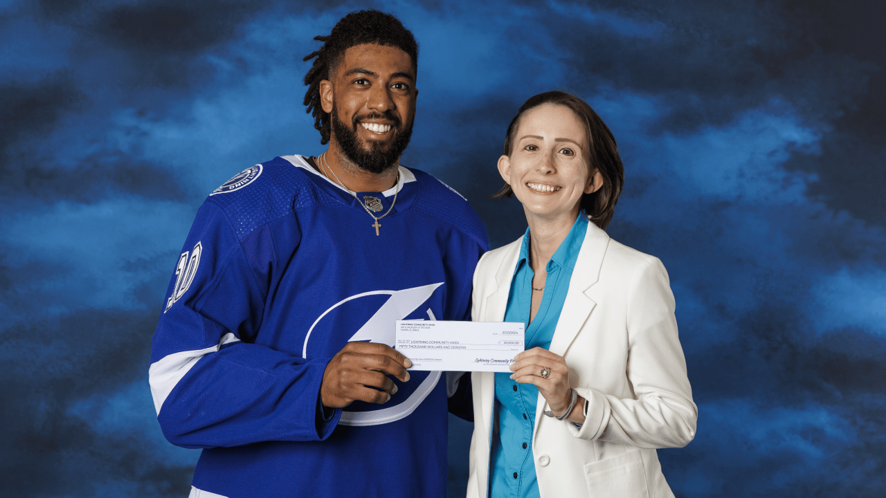 Ashly Delaney honored as Lightning Community Hero | Tampa Bay Lightning