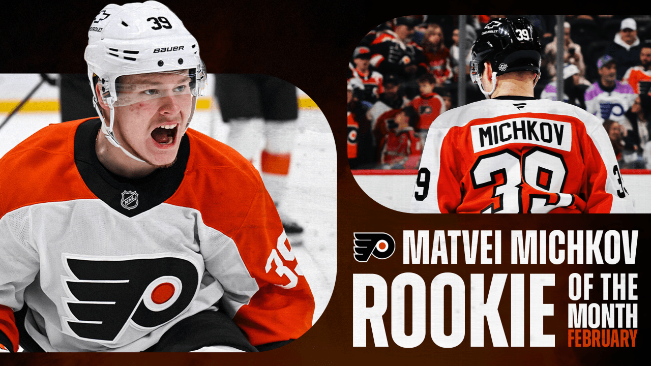 Matvei Michkov Named NHL Rookie of the Month for February ...