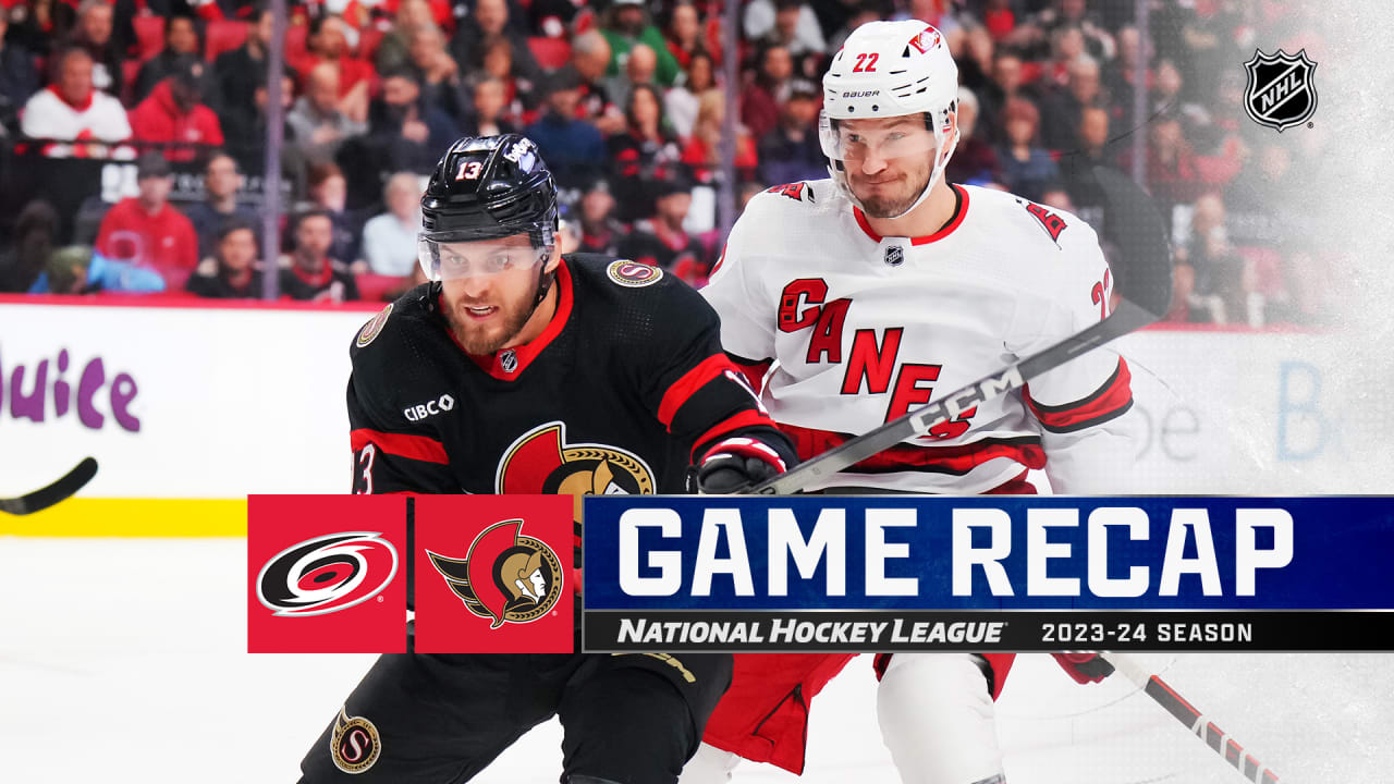 Aho has 3 points, Hurricanes defeat Senators to end 4-game skid | NHL.com