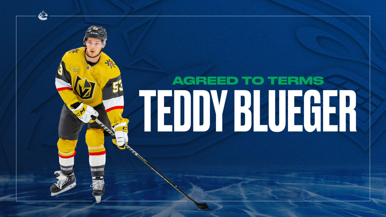 Canucks Agree to Terms with Teddy Blueger on a One-Year Contract ...