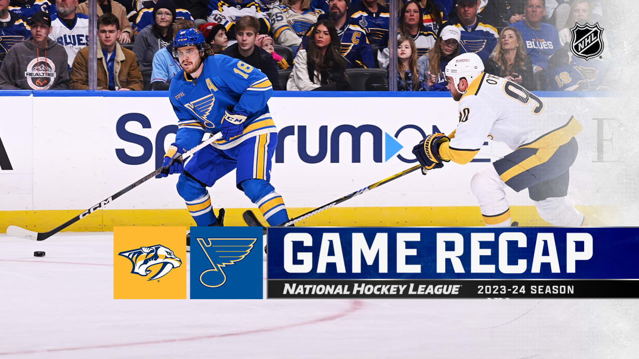 Saros makes 35 saves, Predators defeat Blues | NHL.com